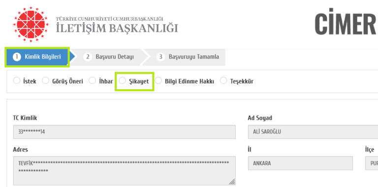 Cimere Şikayet Nasıl Yapılır - cimer.gov.tr başvuru formu ...