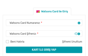 Watsons Kart Nasıl Alınır | Kart Şifremi Unuttum – Bedavainternet.com.tr